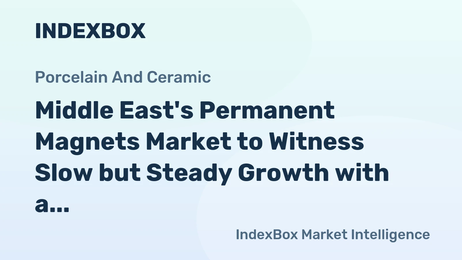 Middle East's Permanent Magnets Market to Witness Slow but Steady Growth with a CAGR of +1.3% by 2035