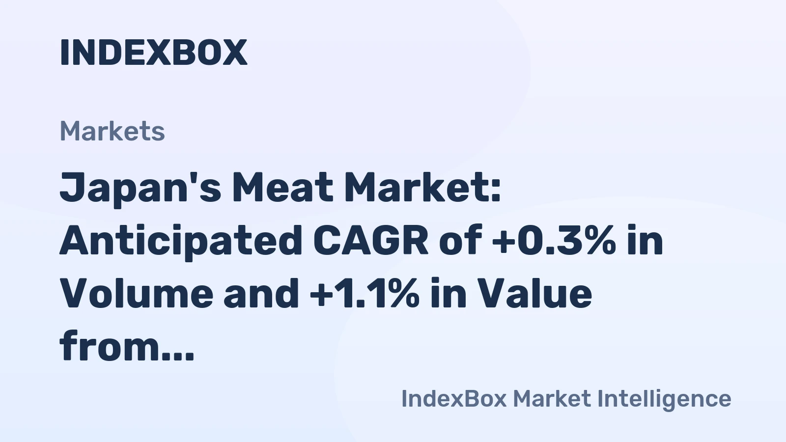 Japan's Meat Market: Anticipated CAGR of +0.3% in Volume and +1.1% in Value from 2024 to 2035