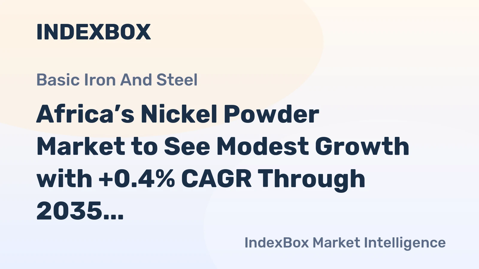 Africa’s Nickel Powder Market to See Modest Growth with +0.4% CAGR Through 2035
