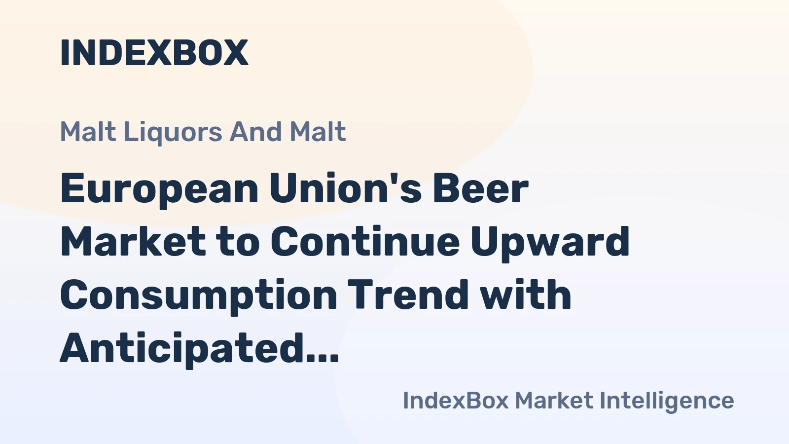 European Union's Beer Market to Continue Upward Consumption Trend with Anticipated CAGR of +0.5% by 2035