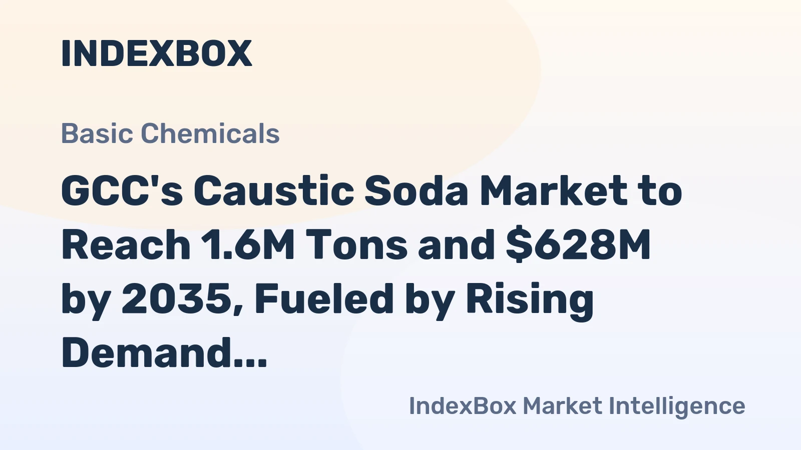 GCC's Caustic Soda Market to Reach 1.6M Tons and $628M by 2035, Fueled by Rising Demand