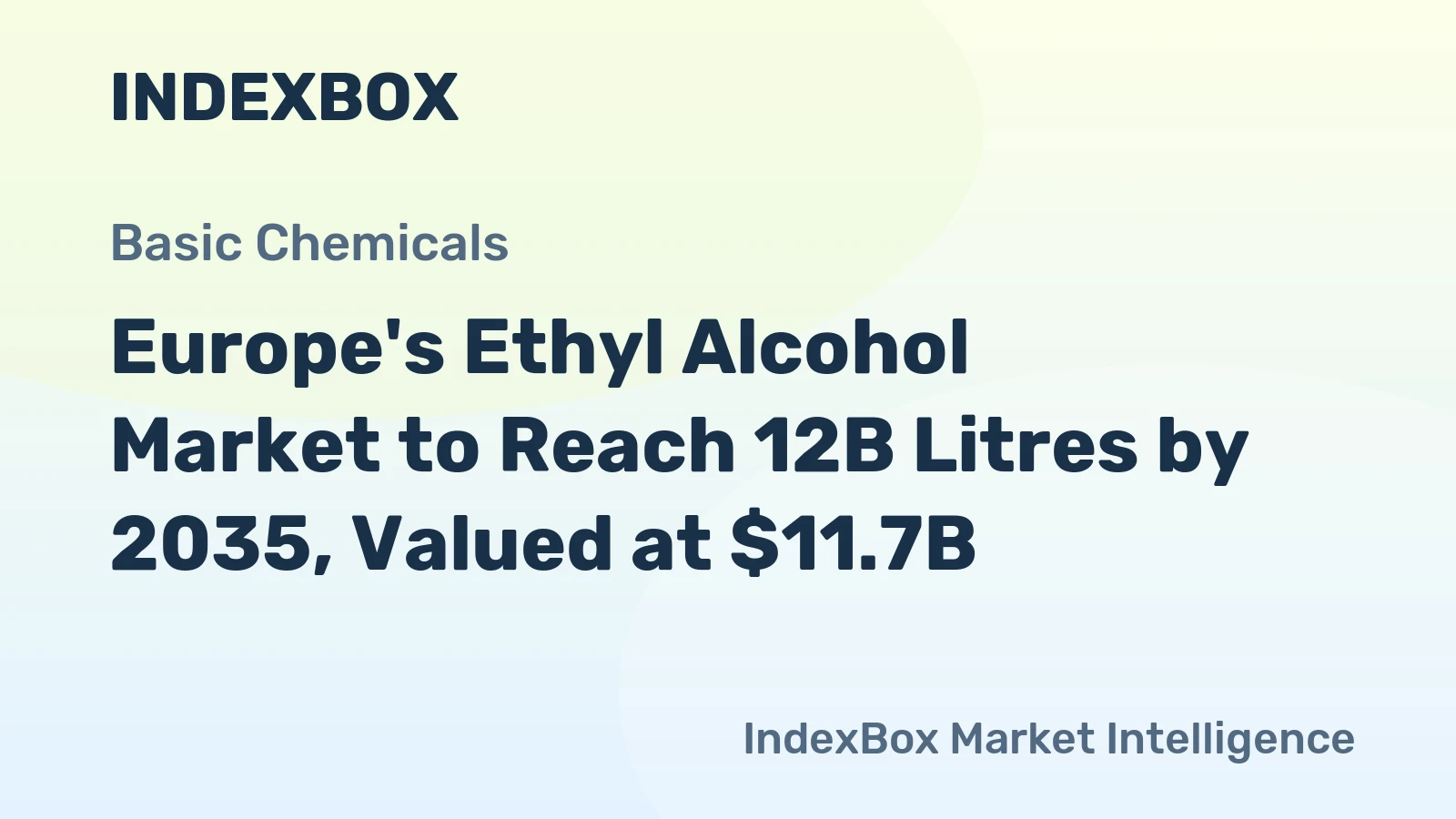 Europe's Ethyl Alcohol Market to Reach 12B Litres by 2035, Valued at $11.7B