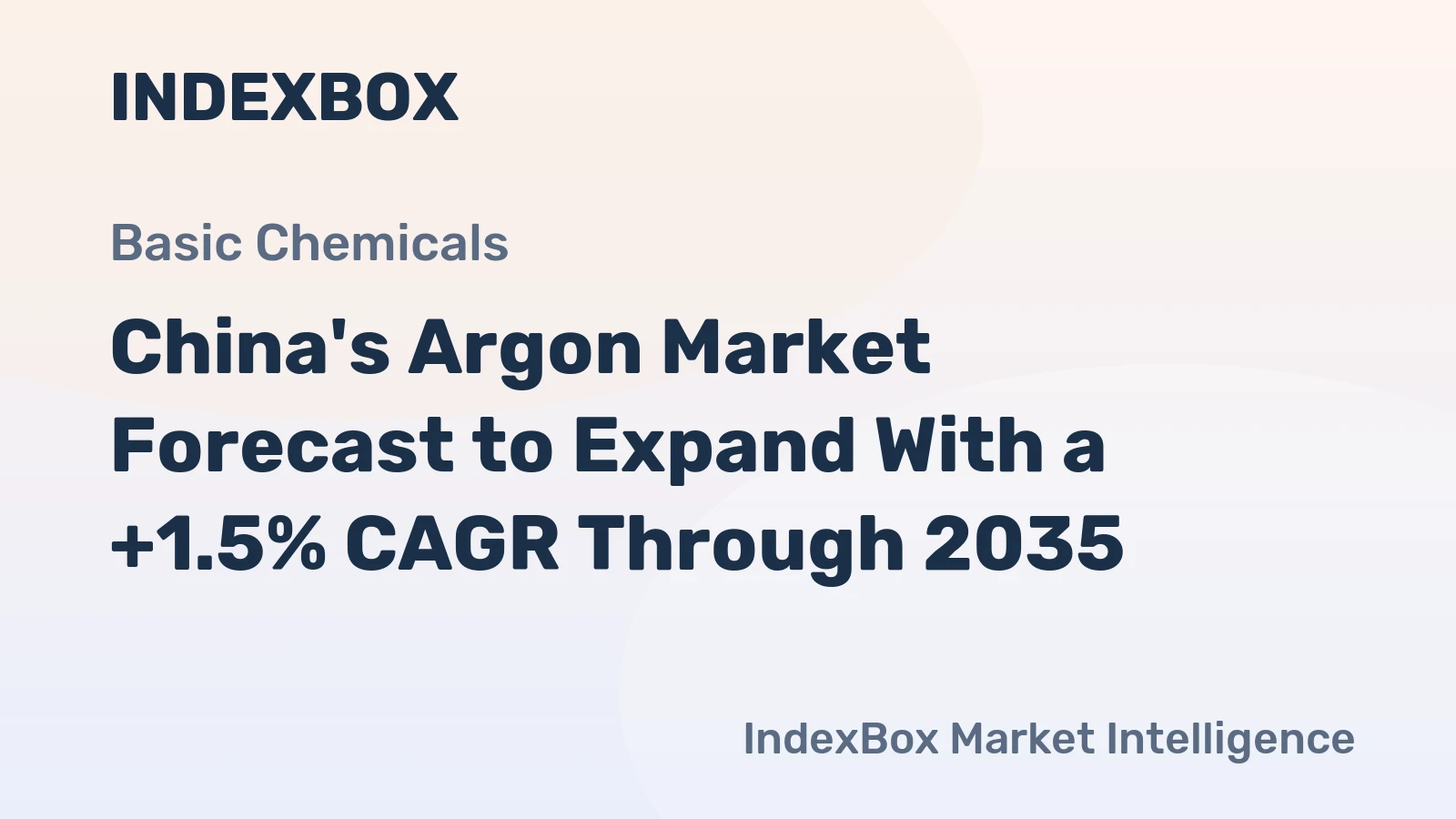 China's Argon Market Forecast to Expand With a +1.5% CAGR Through 2035
