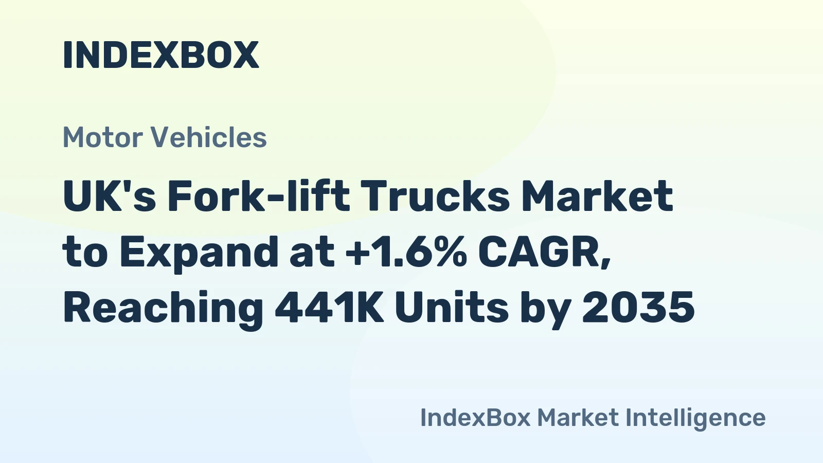 UK's Fork-lift Trucks Market to Expand at +1.6% CAGR, Reaching 441K Units by 2035