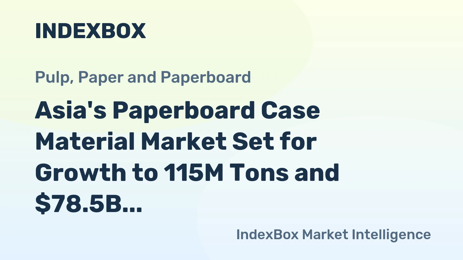 Asia's Paperboard Case Material Market Set for Growth to 115M Tons and $78.5B by 2035