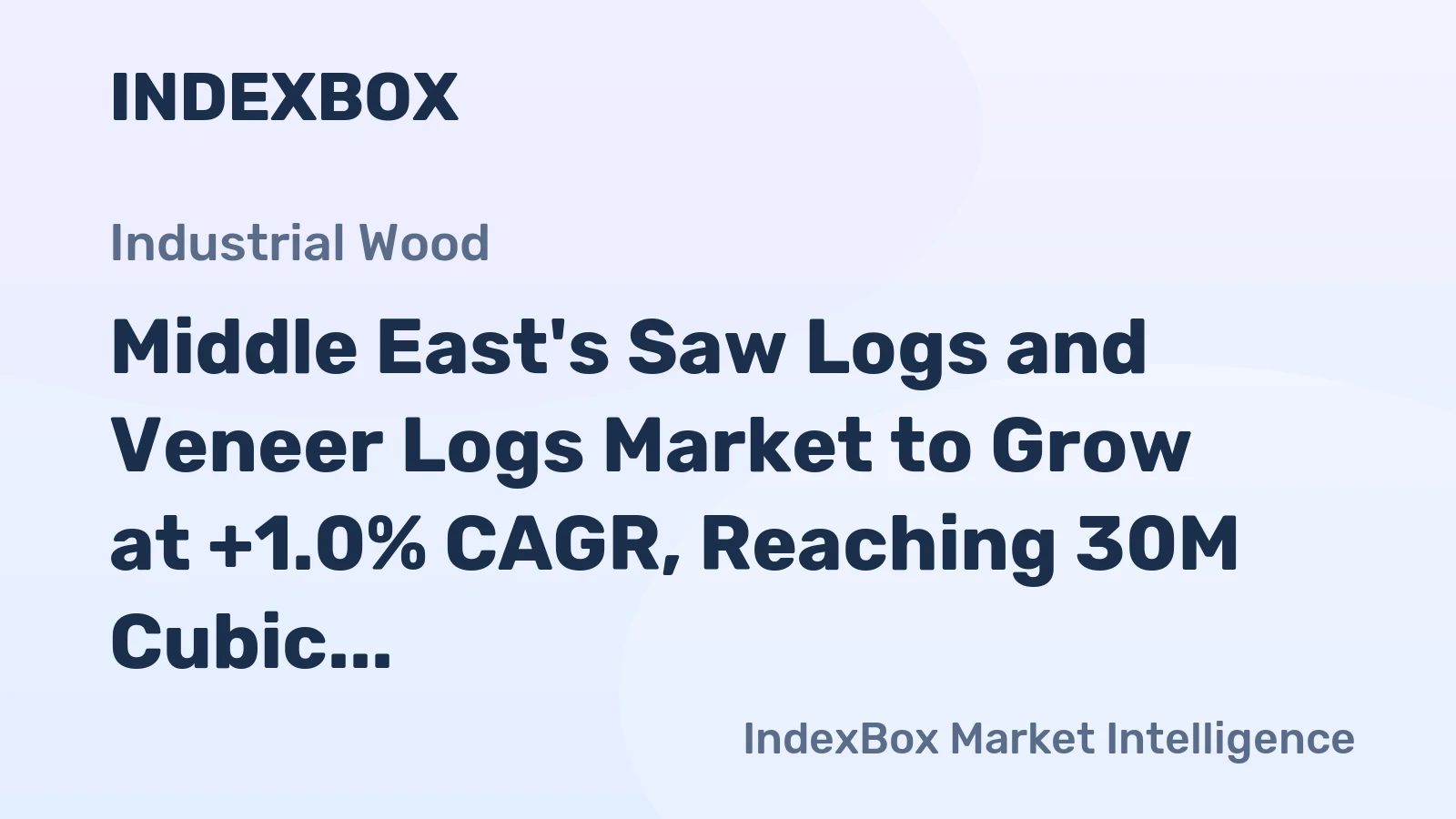Middle East's Saw Logs and Veneer Logs Market to Grow at +1.0% CAGR, Reaching 30M Cubic Meters by 2035