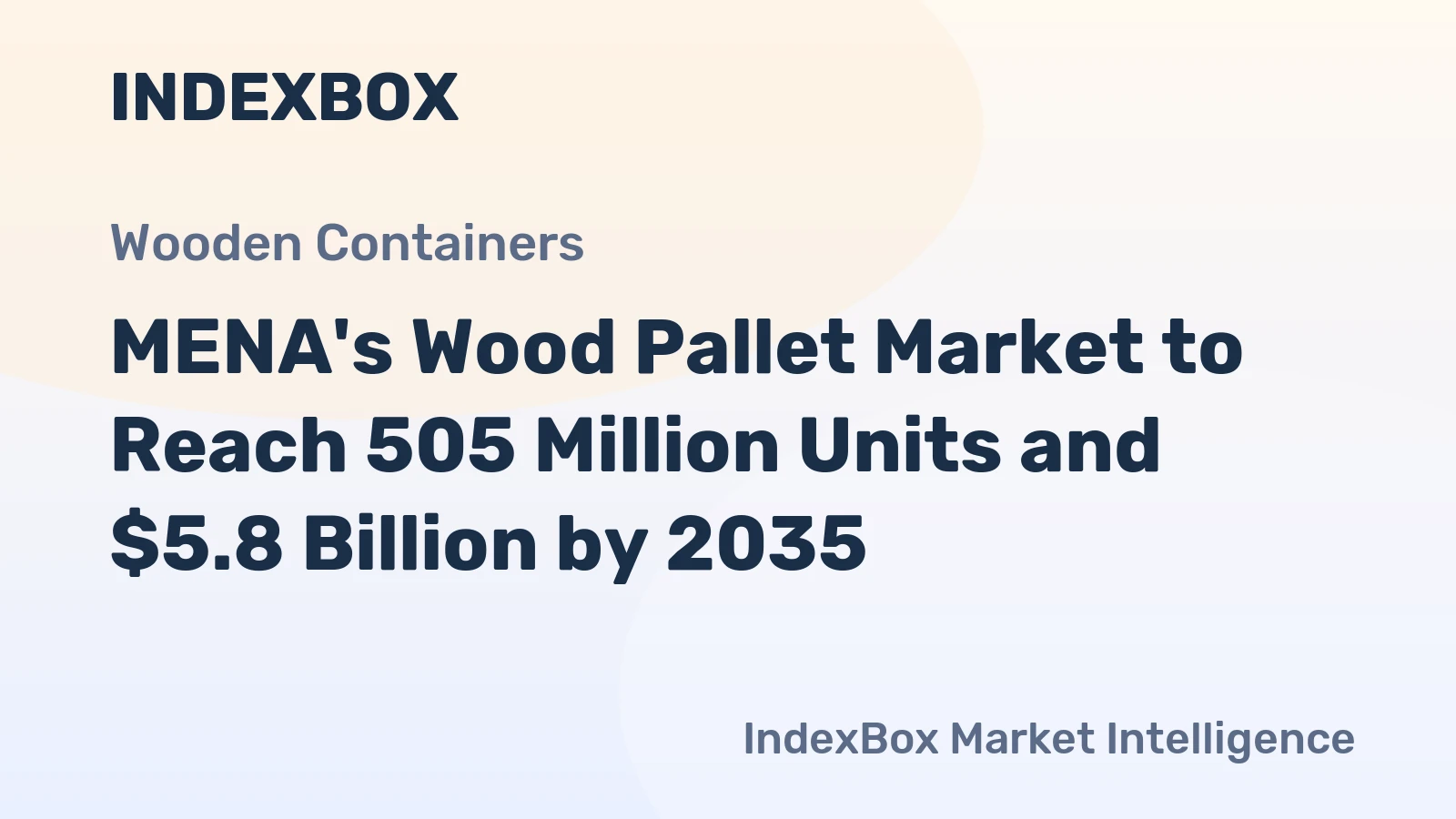 MENA's Wood Pallet Market to Reach 505 Million Units and $5.8 Billion by 2035