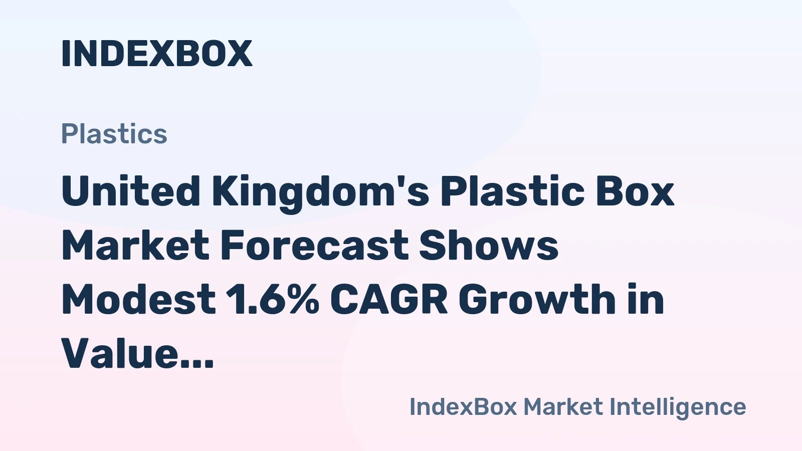 United Kingdom's Plastic Box Market Forecast Shows Modest 1.6% CAGR Growth in Value Through 2035