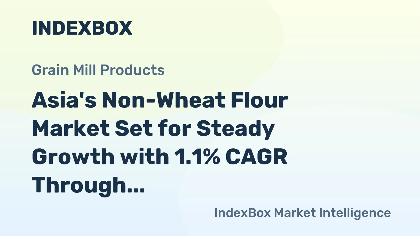 Asia's Non-Wheat Flour Market Set for Steady Growth with 1.1% CAGR Through 2035