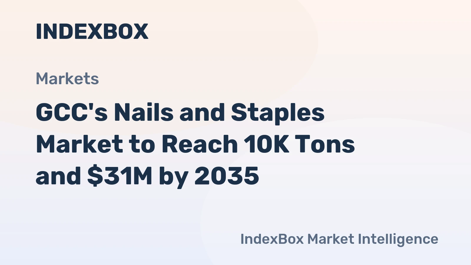 GCC's Nails and Staples Market to Reach 10K Tons and $31M by 2035