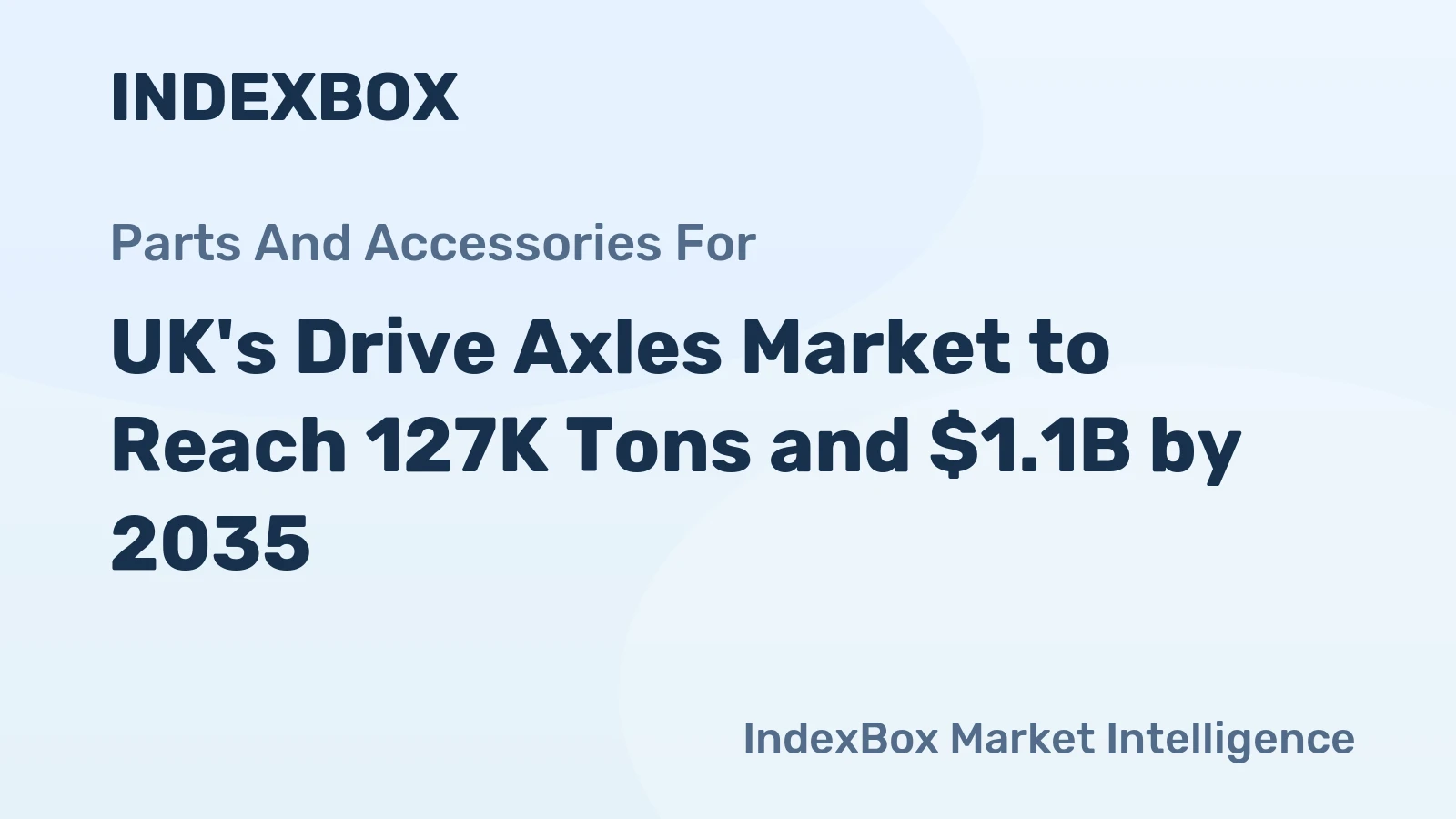 UK's Drive Axles Market to Reach 127K Tons and $1.1B by 2035
