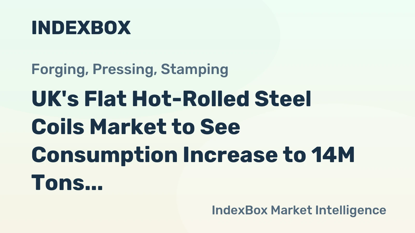 UK's Flat Hot-Rolled Steel Coils Market to See Consumption Increase to 14M Tons and Reach $13.3B by 2035