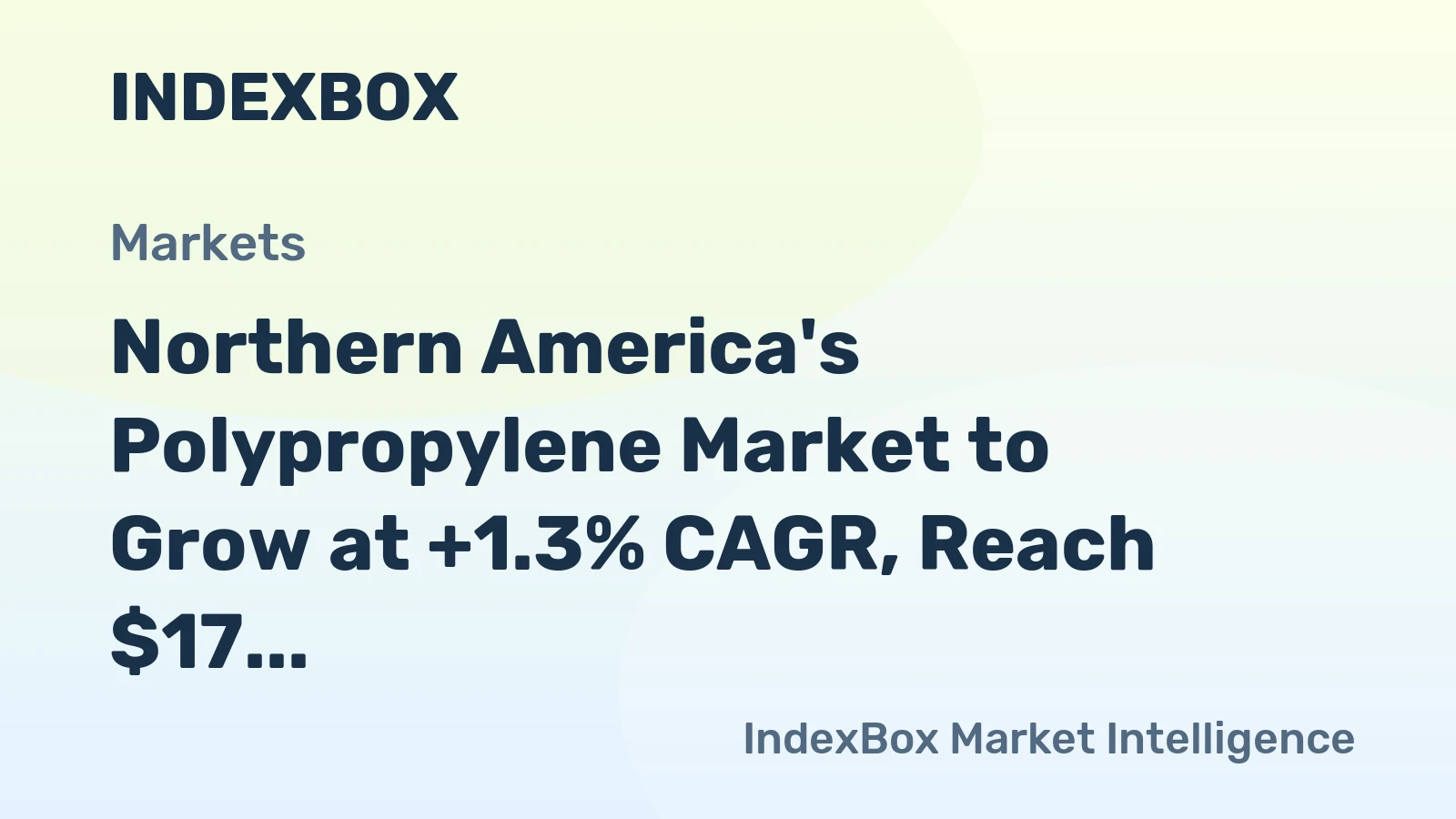 Northern America's Polypropylene Market to Grow at +1.3% CAGR, Reach $17 Billion by 2035