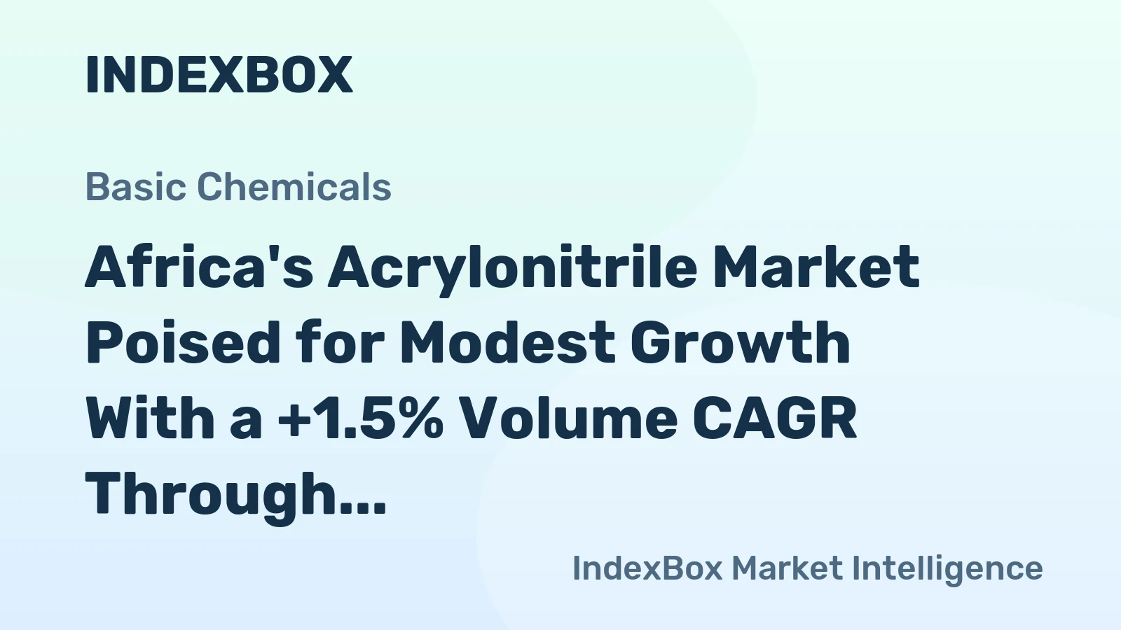 Africa's Acrylonitrile Market Poised for Modest Growth With a +1.5% Volume CAGR Through 2035
