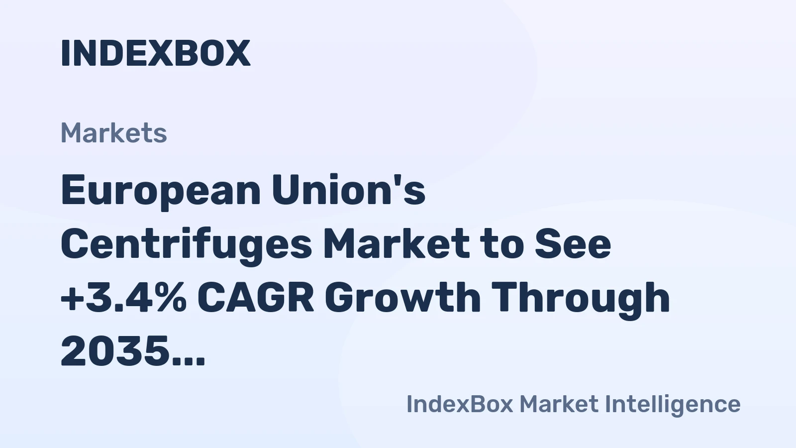 European Union's Centrifuges Market to See +3.4% CAGR Growth Through 2035