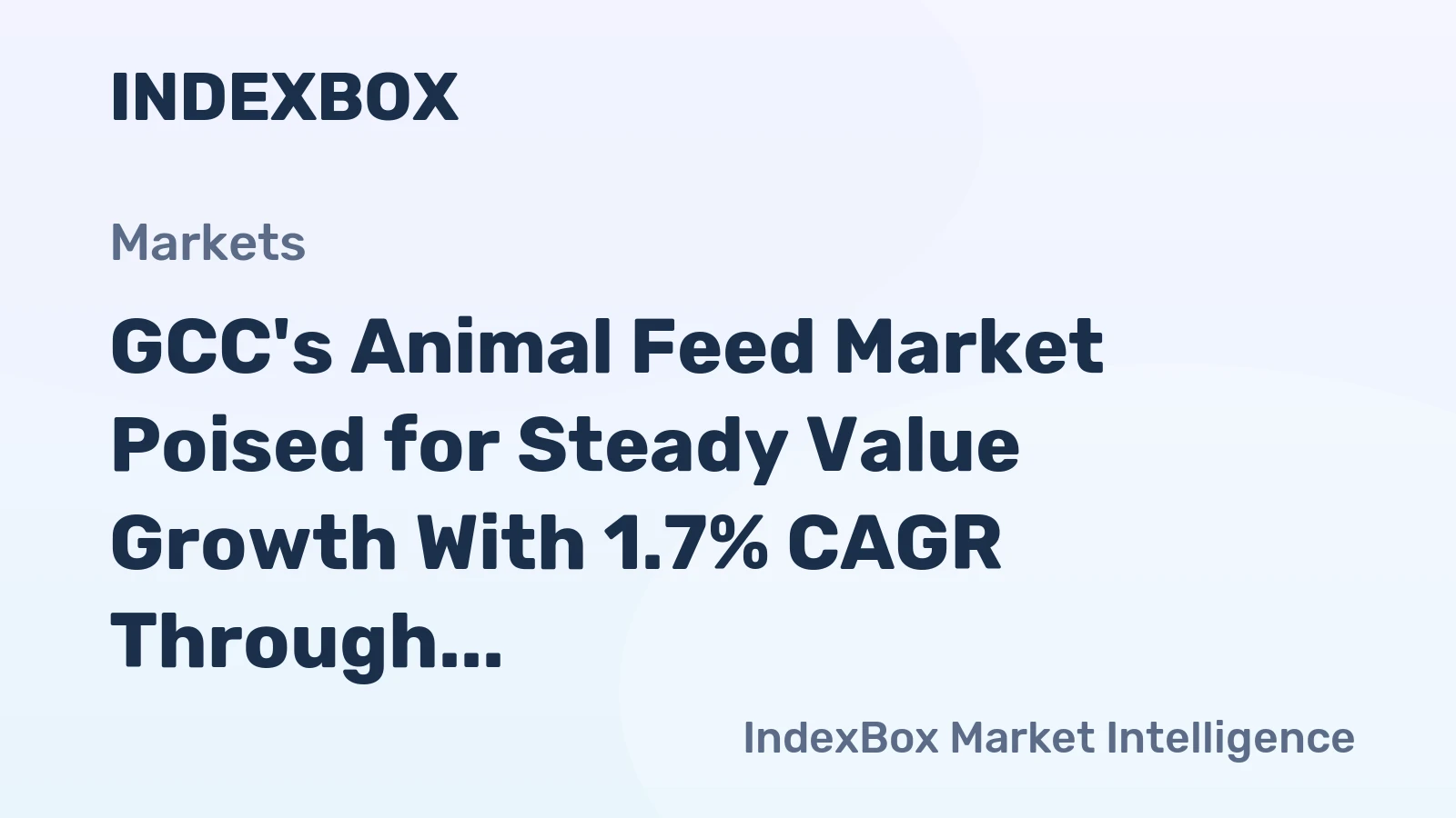 GCC's Animal Feed Market Poised for Steady Value Growth With 1.7% CAGR Through 2035