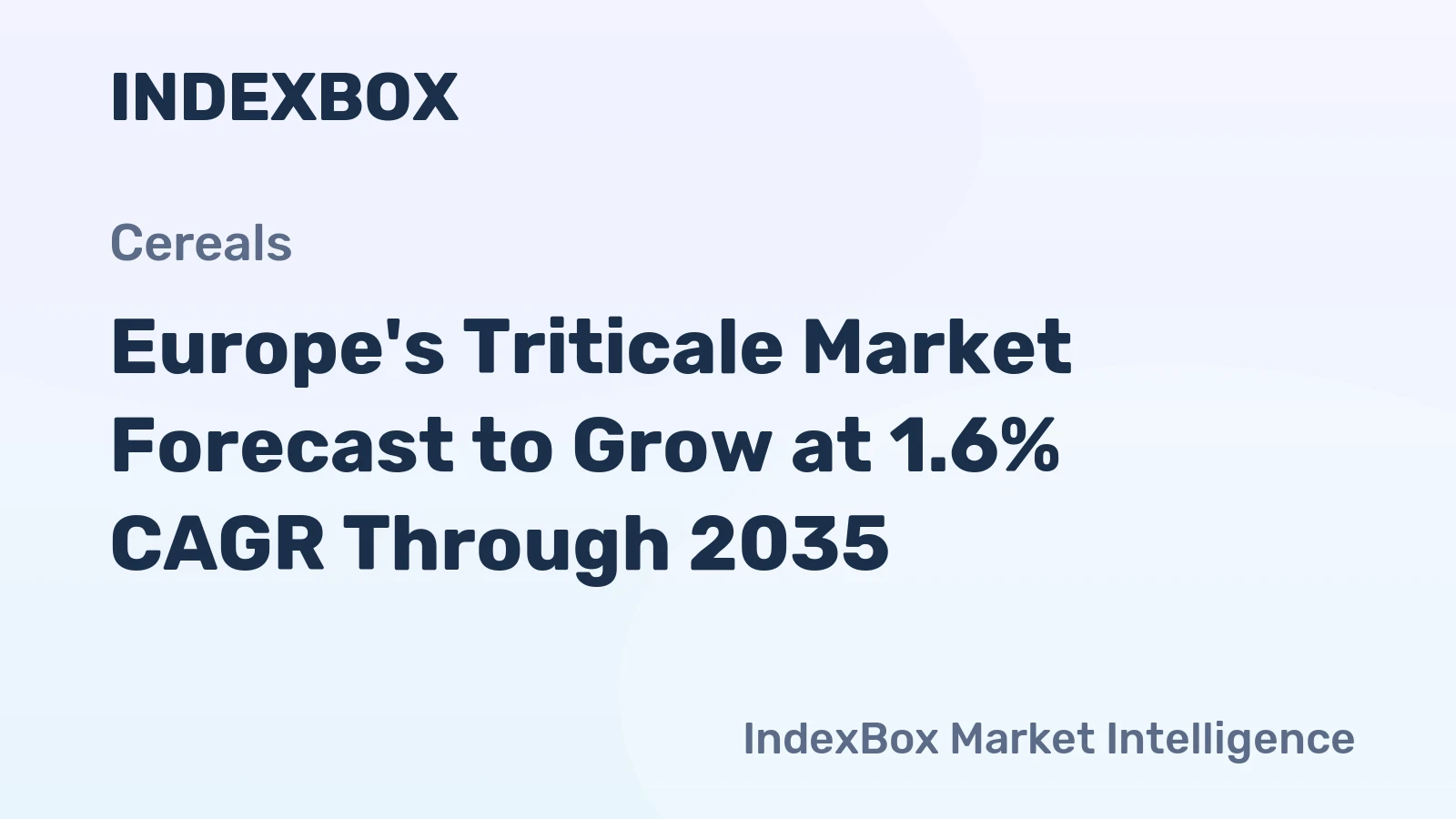 Europe's Triticale Market Forecast to Grow at 1.6% CAGR Through 2035