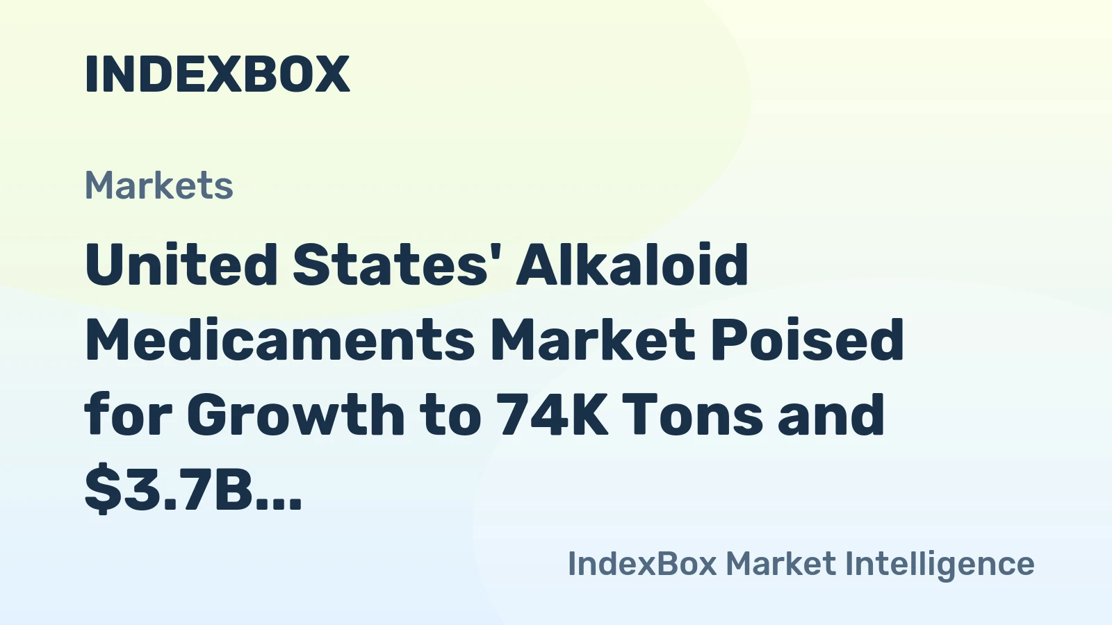 United States' Alkaloid Medicaments Market Poised for Growth to 74K Tons and $3.7B