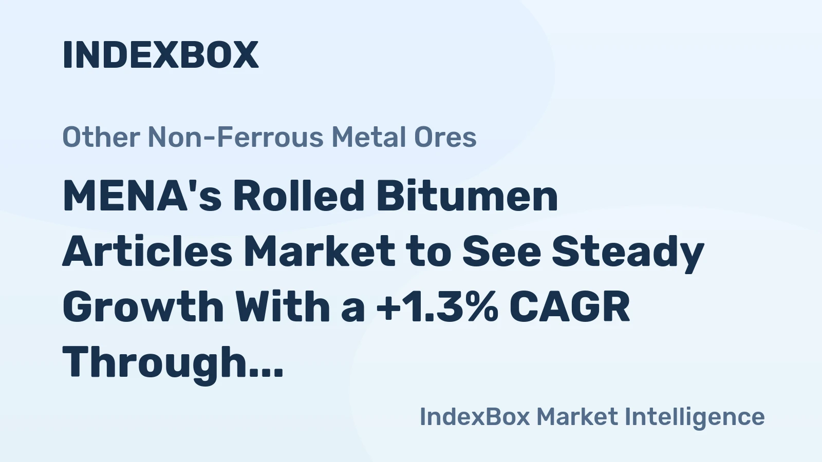 MENA's Rolled Bitumen Articles Market to See Steady Growth With a +1.3% CAGR Through 2035