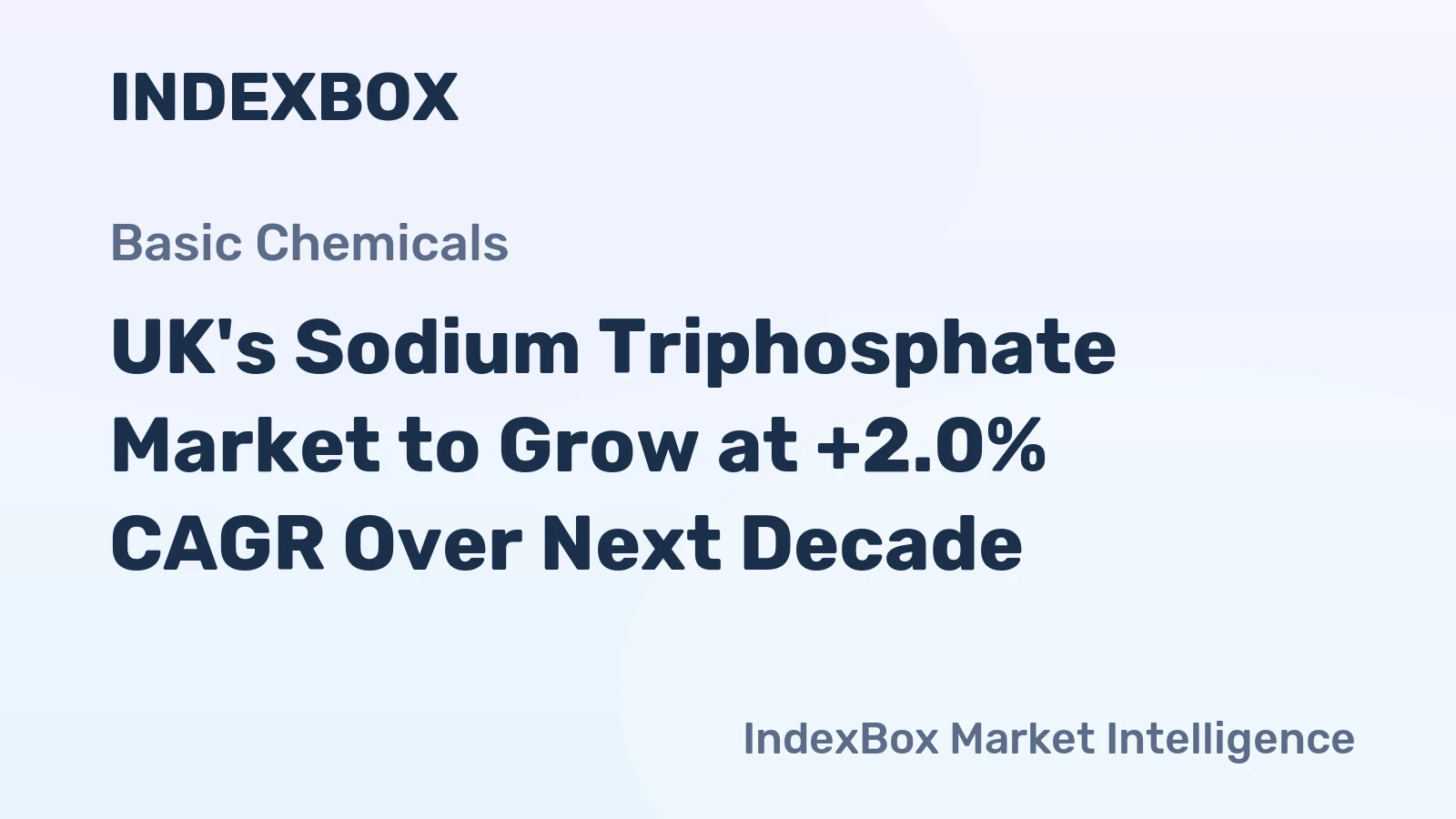UK's Sodium Triphosphate Market to Grow at +2.0% CAGR Over Next Decade