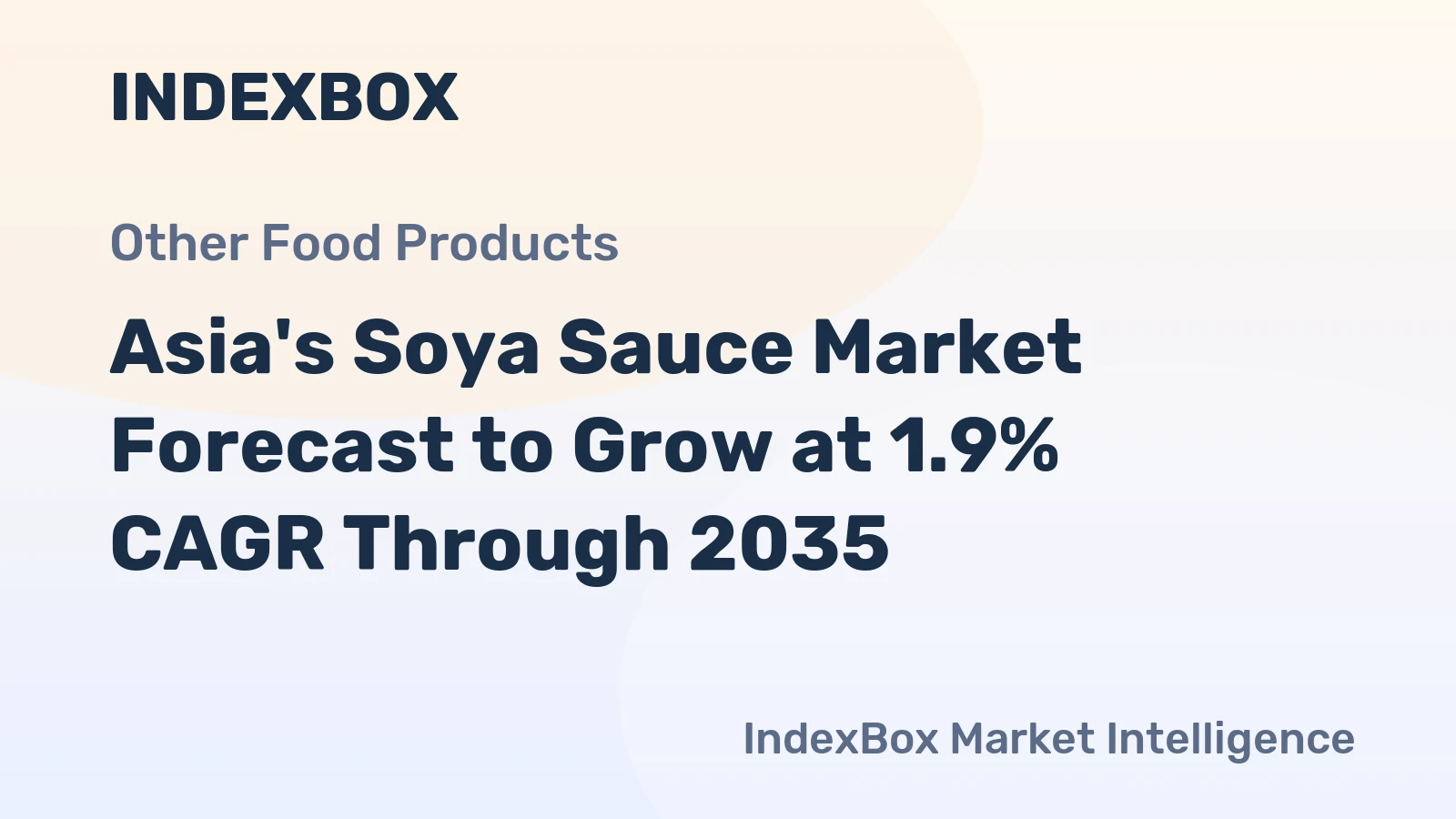 Asia's Soya Sauce Market Forecast to Grow at 1.9% CAGR Through 2035