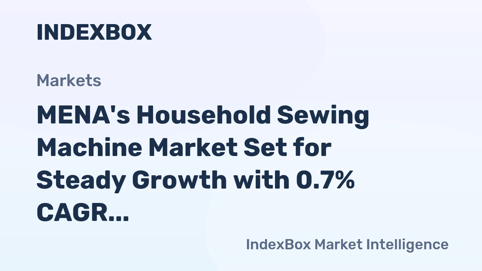 MENA's Household Sewing Machine Market Set for Steady Growth with 0.7% CAGR