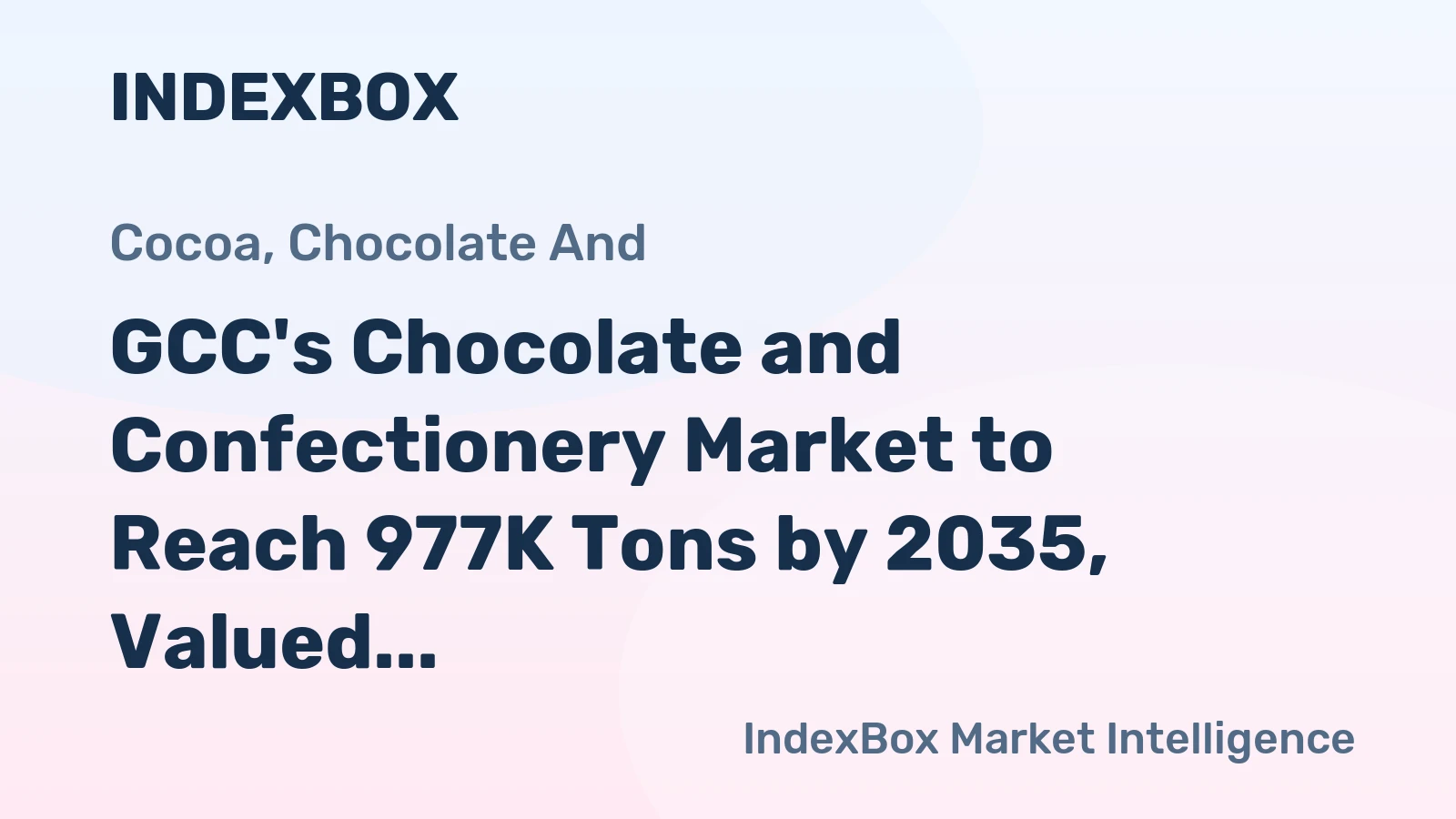 GCC's Chocolate and Confectionery Market to Reach 977K Tons by 2035, Valued at $6.4B