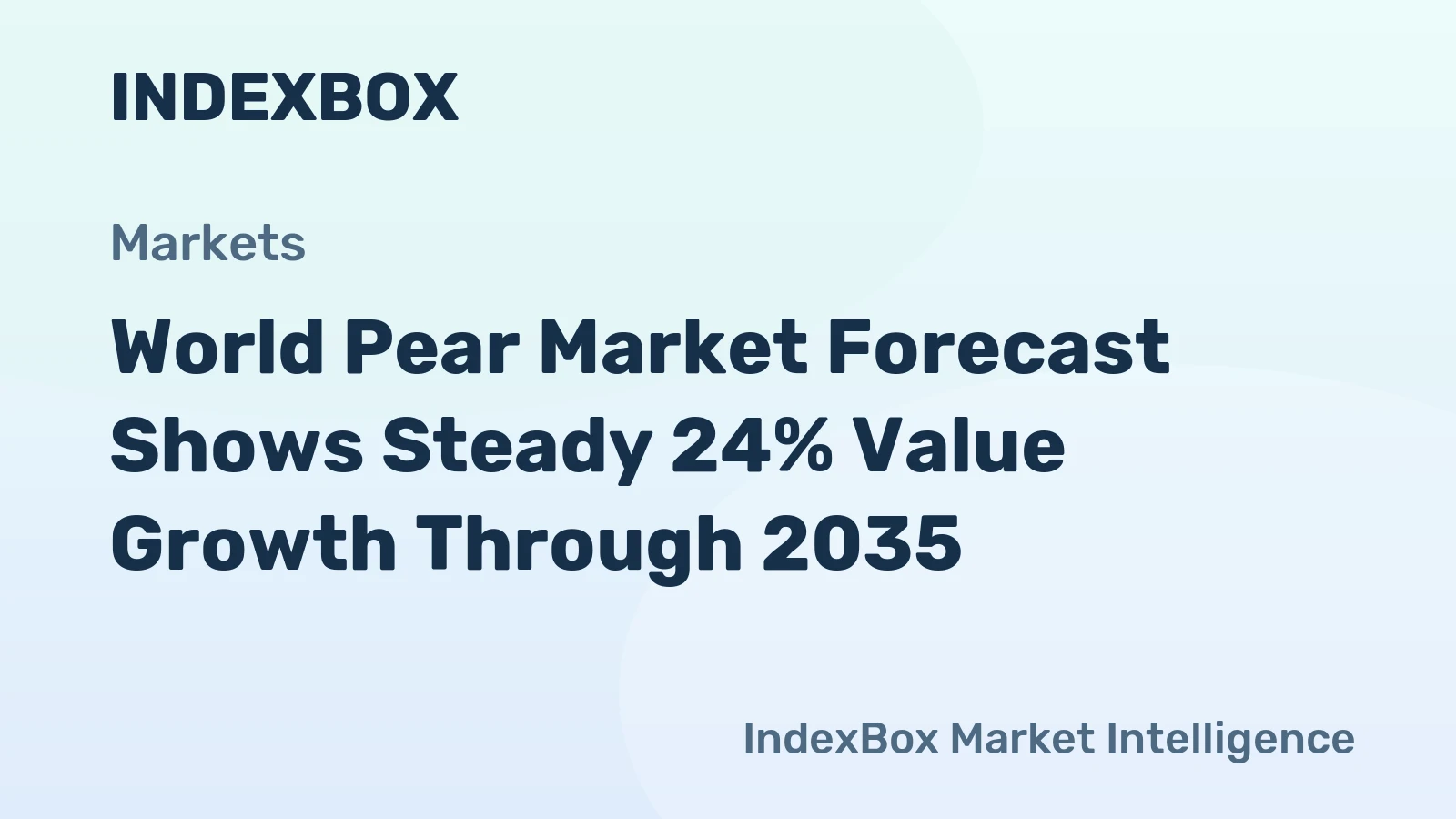 World Pear Market Forecast Shows Steady 24% Value Growth Through 2035