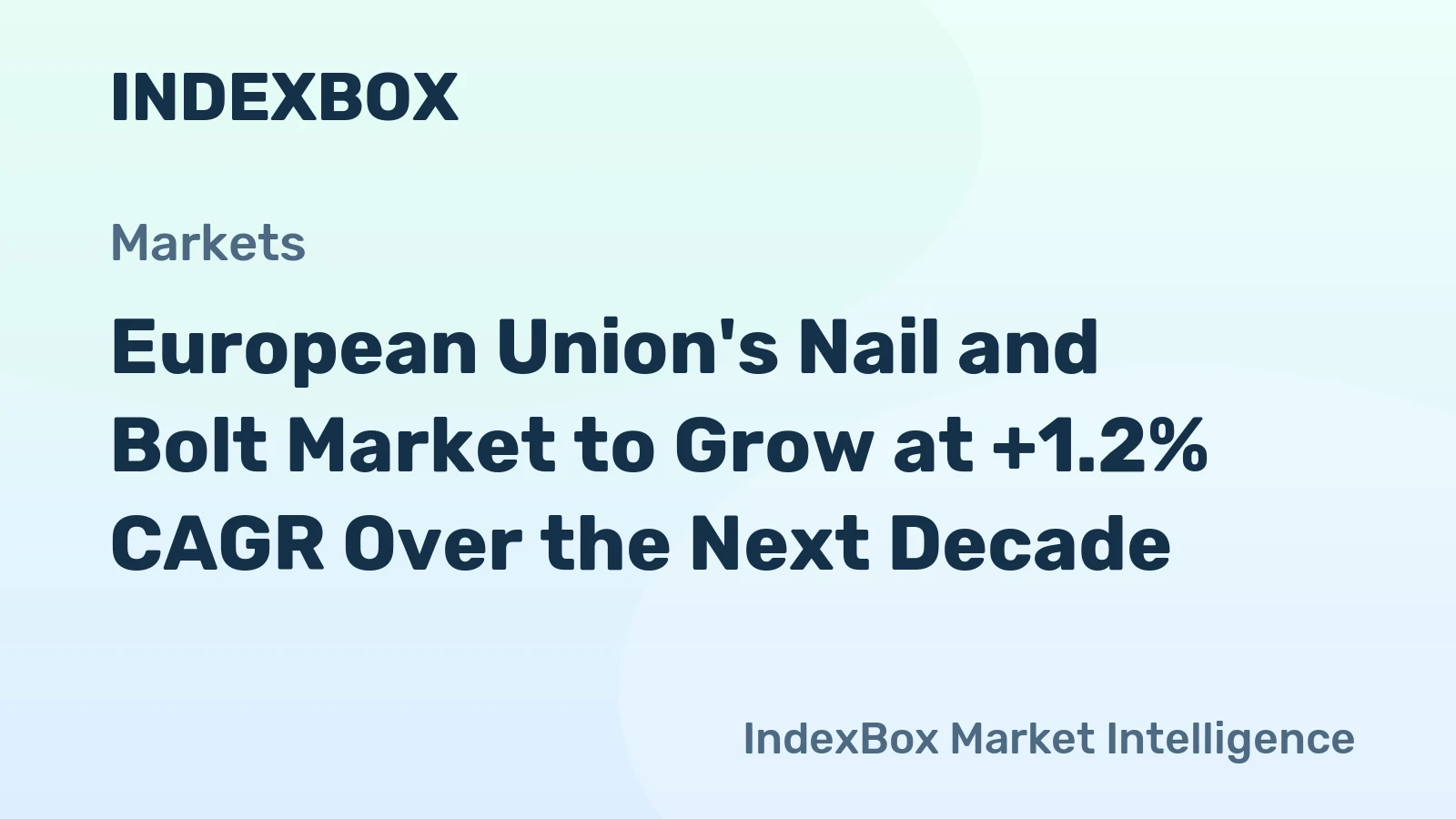 European Union's Nail and Bolt Market to Grow at +1.2% CAGR Over the Next Decade