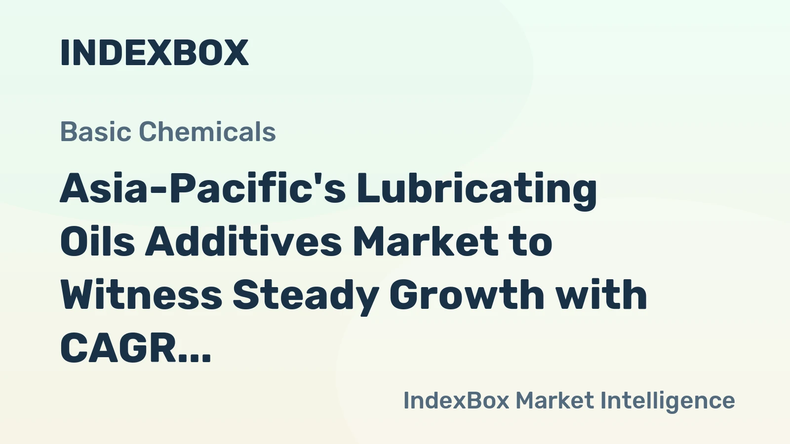 Asia-Pacific's Lubricating Oils Additives Market to Witness Steady Growth with CAGR of +1.1% from 2024 to 2035