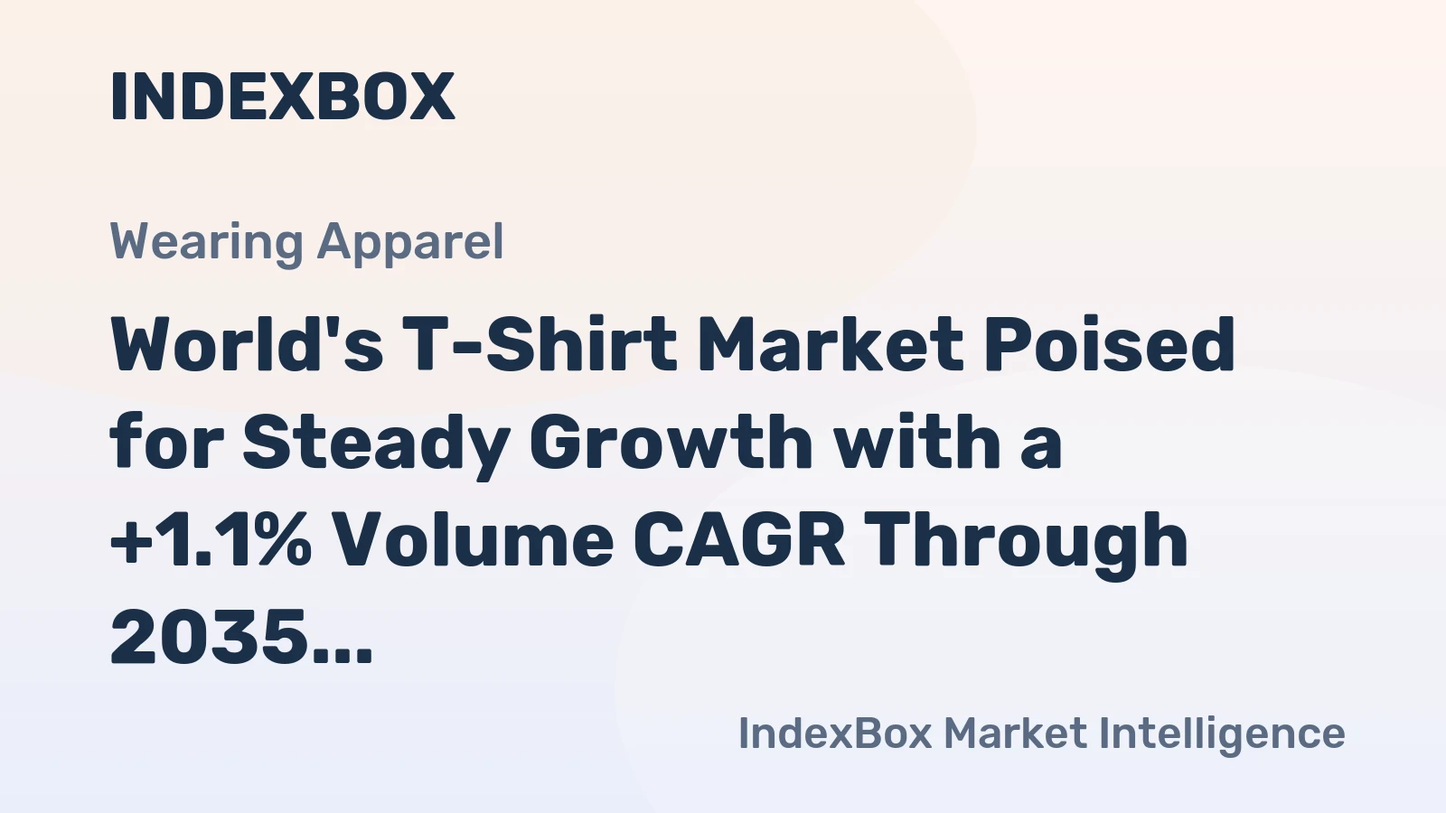 World's T-Shirt Market Poised for Steady Growth with a +1.1% Volume CAGR Through 2035