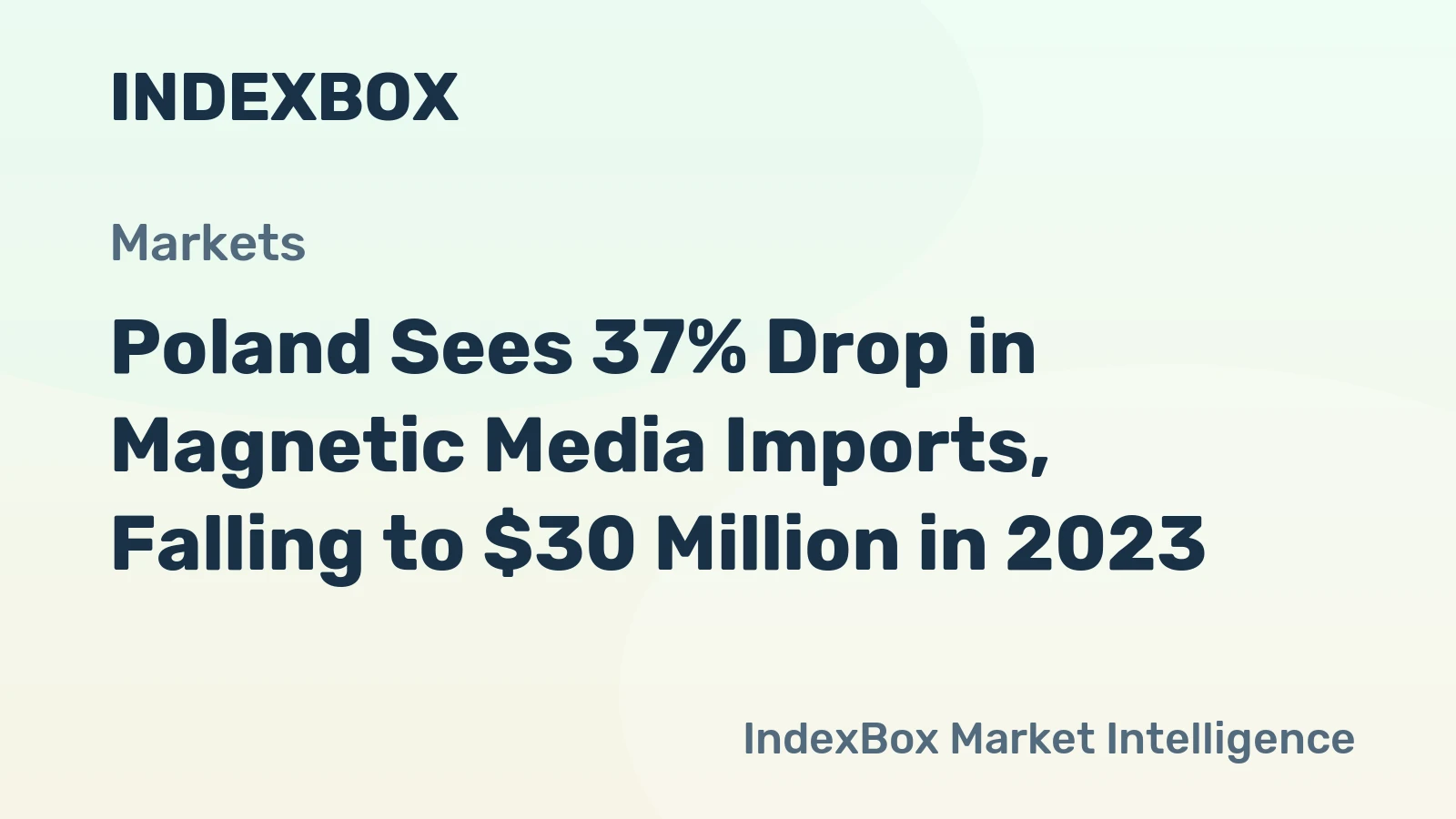 Poland Sees 37% Drop in Magnetic Media Imports, Falling to $30 Million in 2023