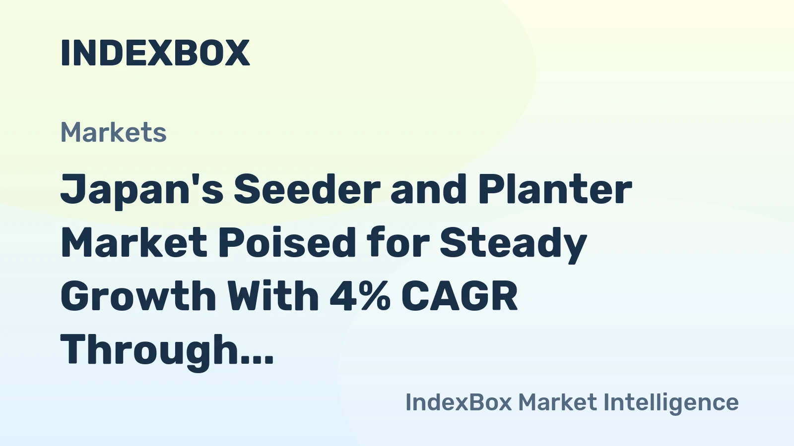 Japan's Seeder and Planter Market Poised for Steady Growth With 4% CAGR Through 2035
