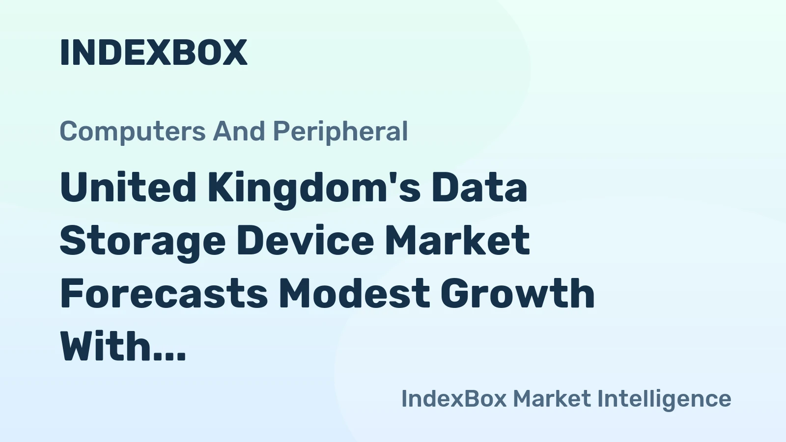 United Kingdom's Data Storage Device Market Forecasts Modest Growth With 1.7% CAGR in Value Through 2035