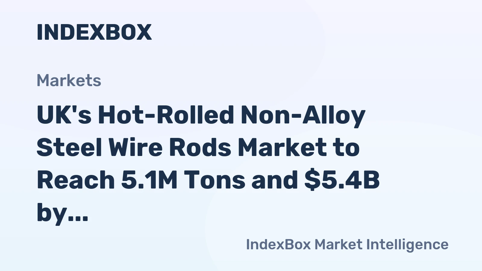 UK's Hot-Rolled Non-Alloy Steel Wire Rods Market to Reach 5.1M Tons and $5.4B by 2035