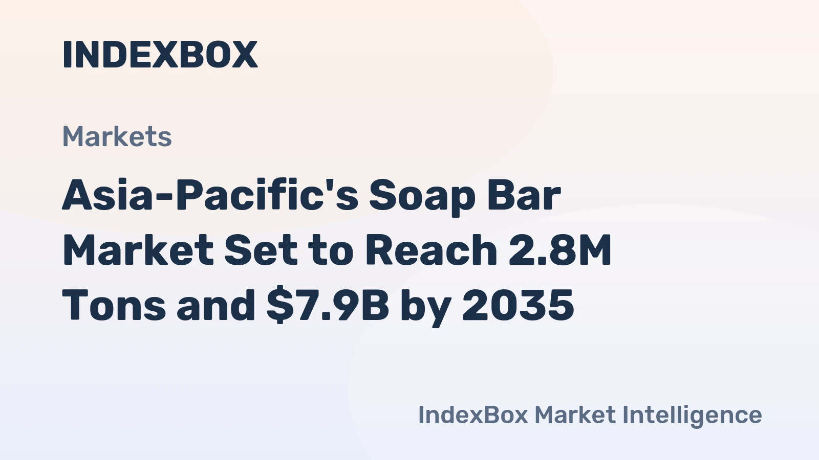 Asia-Pacific's Soap Bar Market Set to Reach 2.8M Tons and $7.9B by 2035