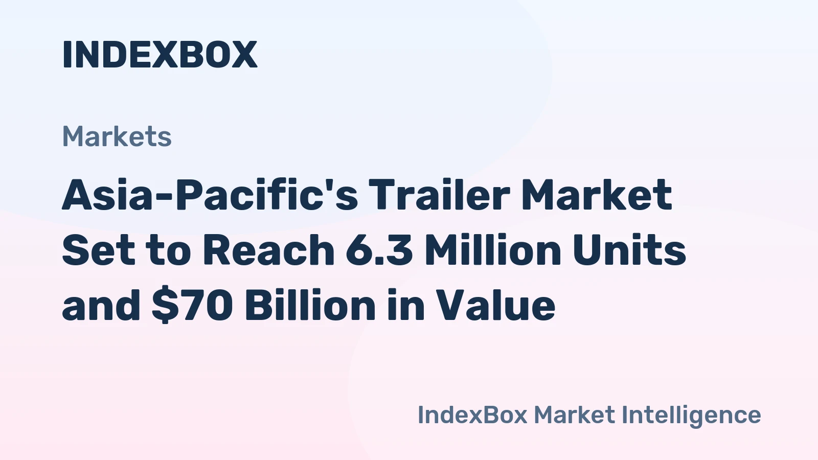 Asia-Pacific's Trailer Market Set to Reach 6.3 Million Units and $70 Billion in Value