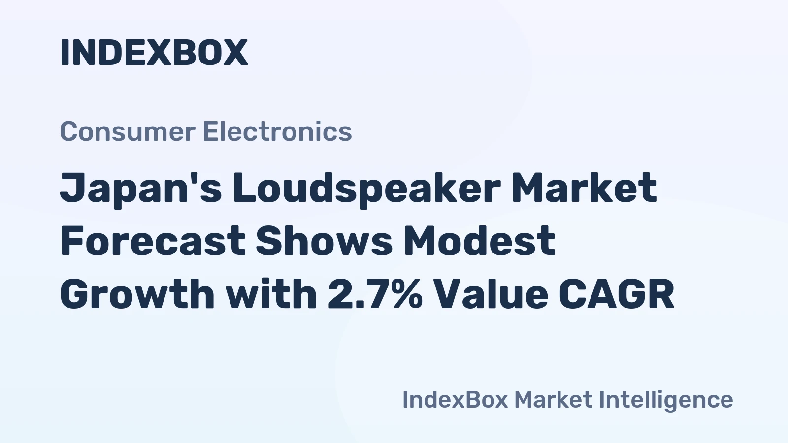 Japan's Loudspeaker Market Forecast Shows Modest Growth with 2.7% Value CAGR