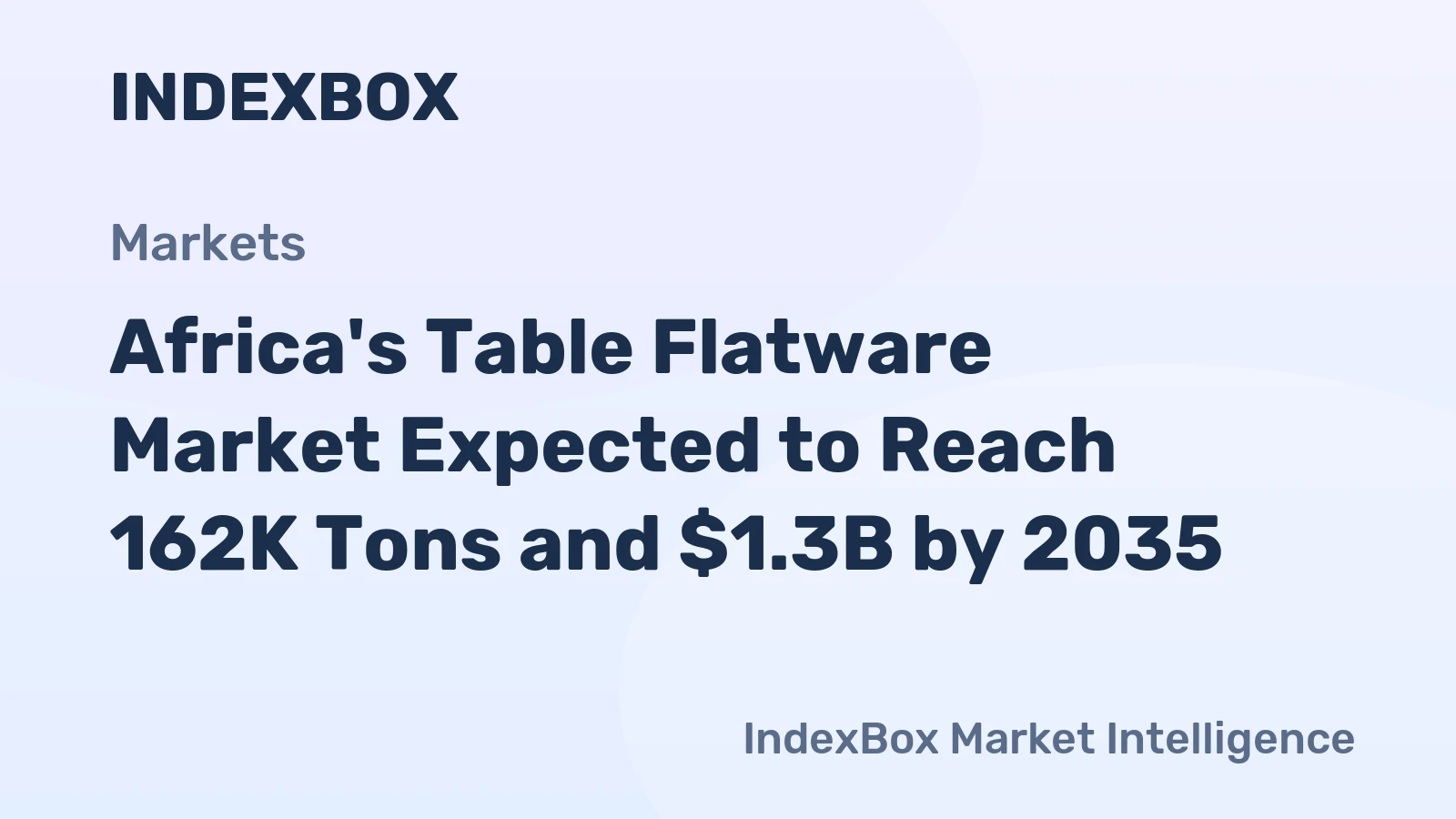 Africa's Table Flatware Market Expected to Reach 162K Tons and $1.3B by 2035