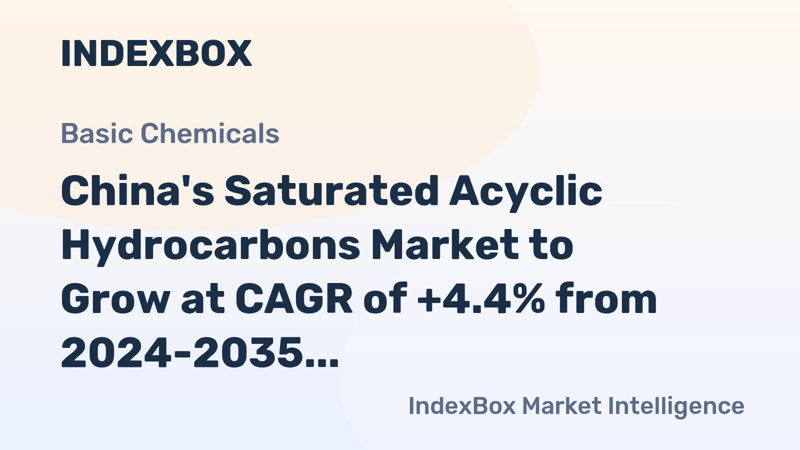 China's Saturated Acyclic Hydrocarbons Market to Grow at CAGR of +4.4% from 2024-2035, Reaching 9M tons