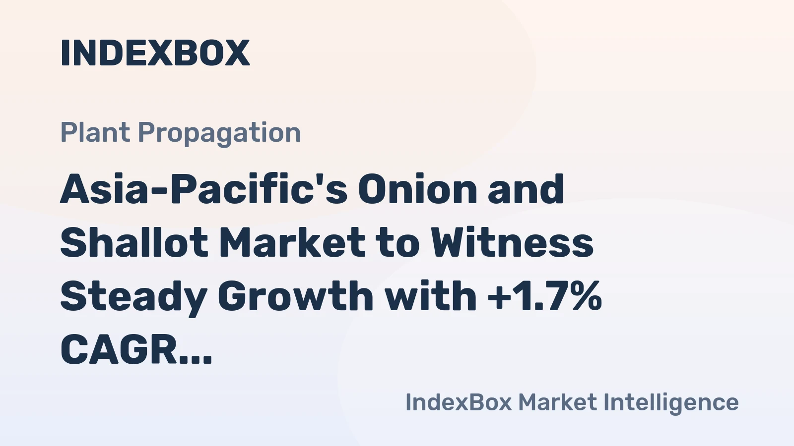 Asia-Pacific's Onion and Shallot Market to Witness Steady Growth with +1.7% CAGR