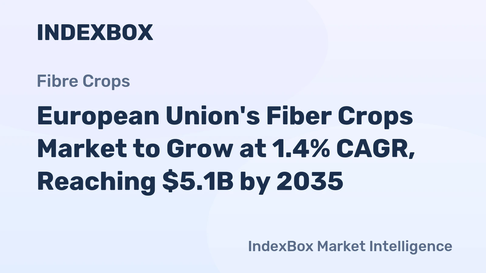 European Union's Fiber Crops Market to Grow at 1.4% CAGR, Reaching $5.1B by 2035