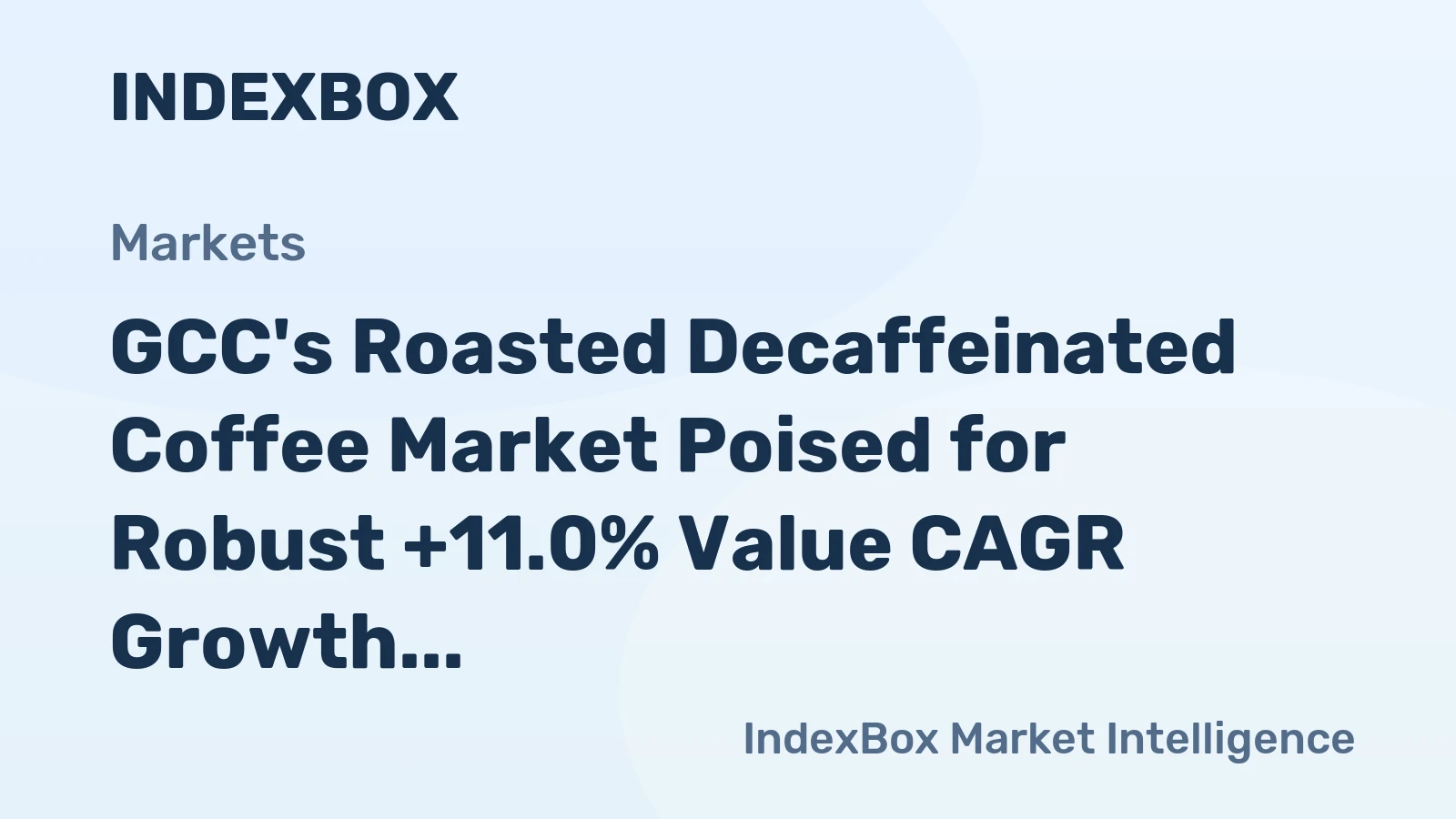GCC's Roasted Decaffeinated Coffee Market Poised for Robust +11.0% Value CAGR Growth Through 2035