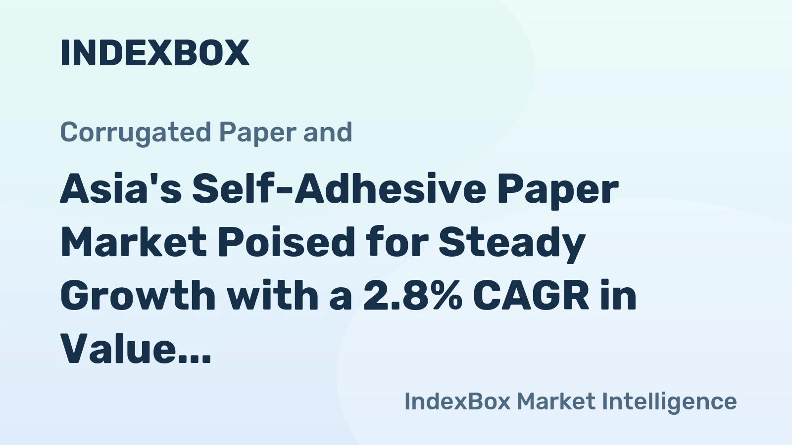 Asia's Self-Adhesive Paper Market Poised for Steady Growth with a 2.8% CAGR in Value Through 2035