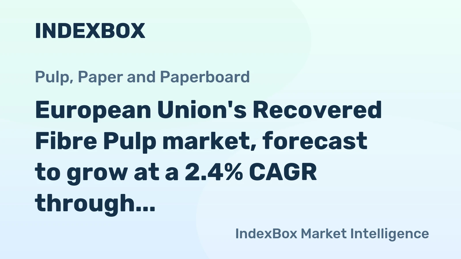 European Union's Recovered Fibre Pulp market, forecast to grow at a 2.4% CAGR through 2035, is driven by increasing demand.