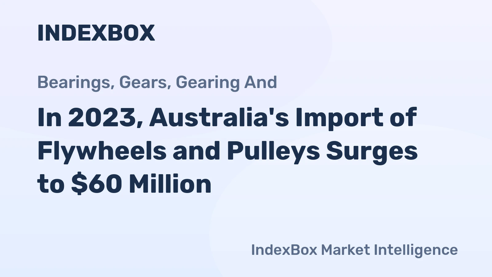 In 2023, Australia's Import of Flywheels and Pulleys Surges to $60 Million