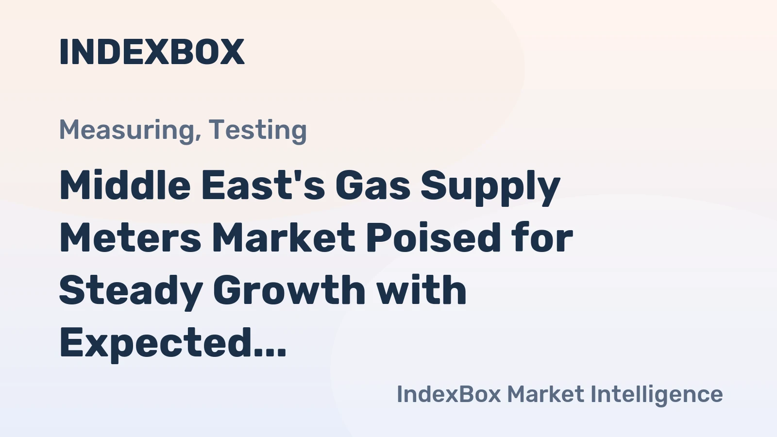 Middle East's Gas Supply Meters Market Poised for Steady Growth with Expected CAGR of +2.4% from 2024 to 2035