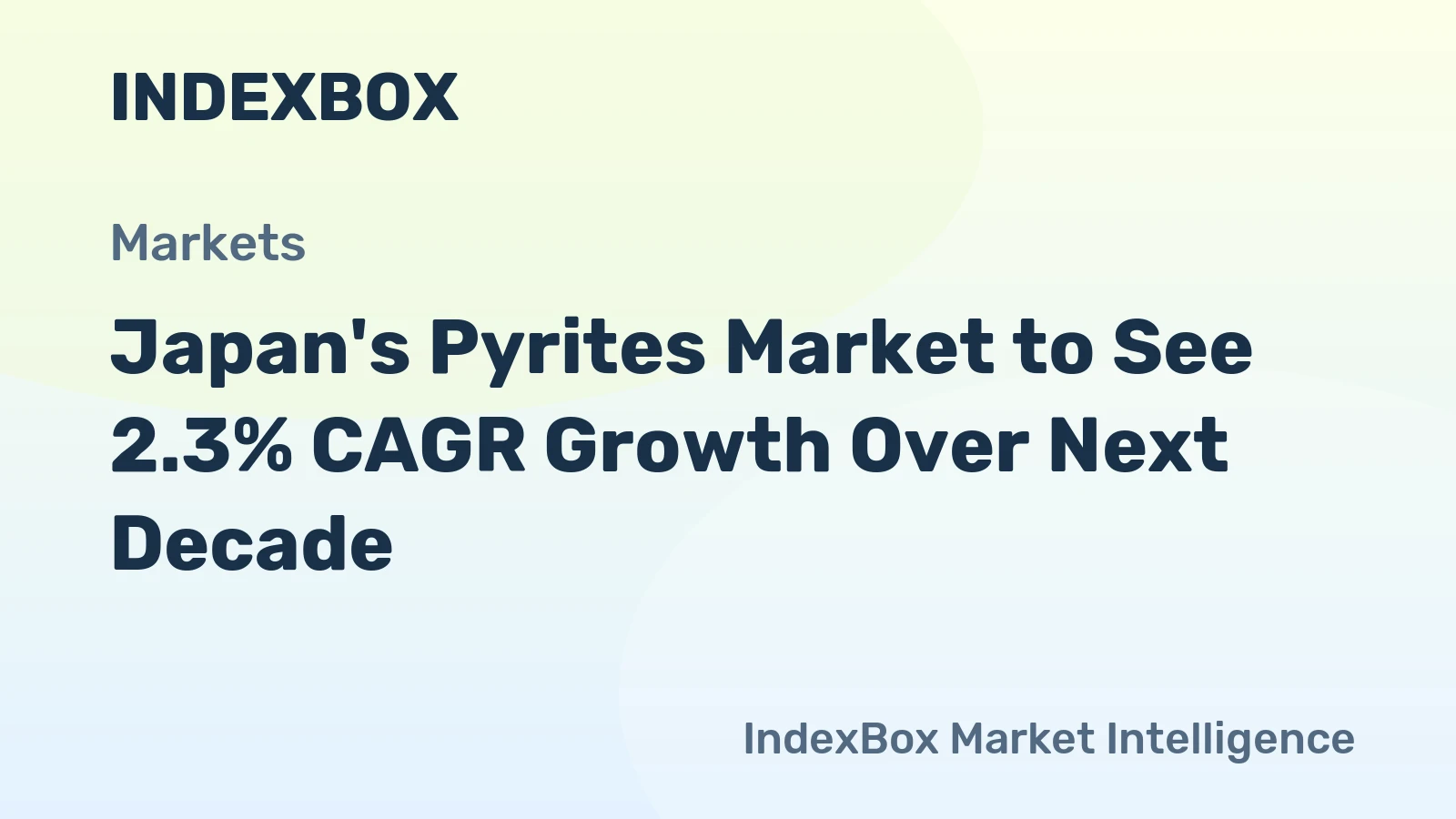 Japan's Pyrites Market to See 2.3% CAGR Growth Over Next Decade