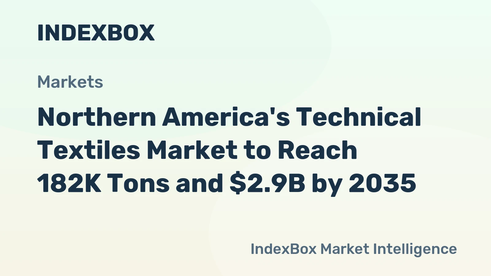 Northern America's Technical Textiles Market to Reach 182K Tons and $2.9B by 2035