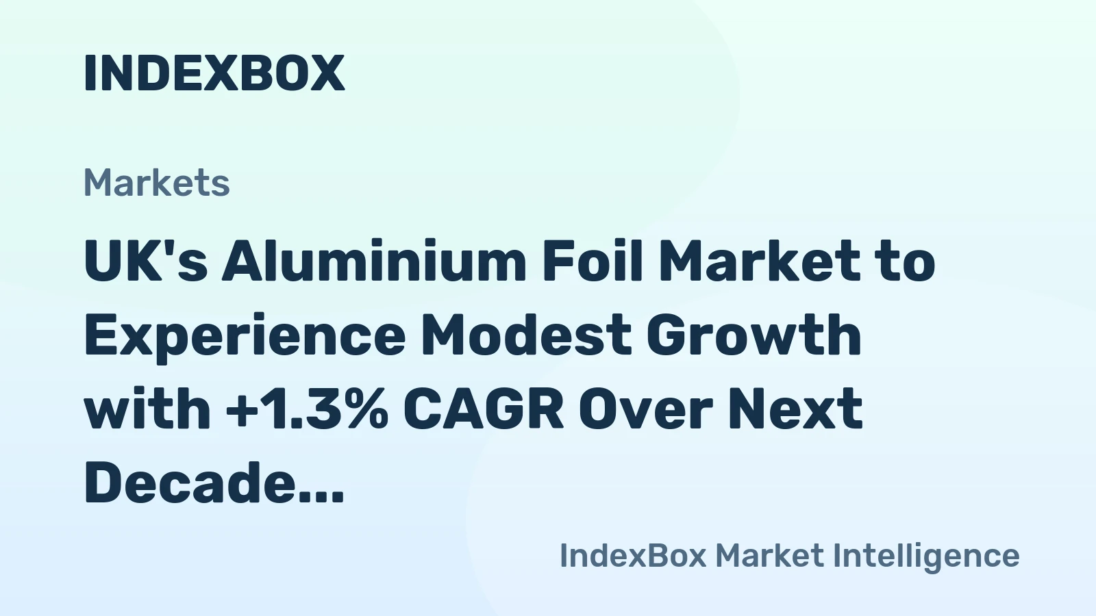 UK's Aluminium Foil Market to Experience Modest Growth with +1.3% CAGR Over Next Decade